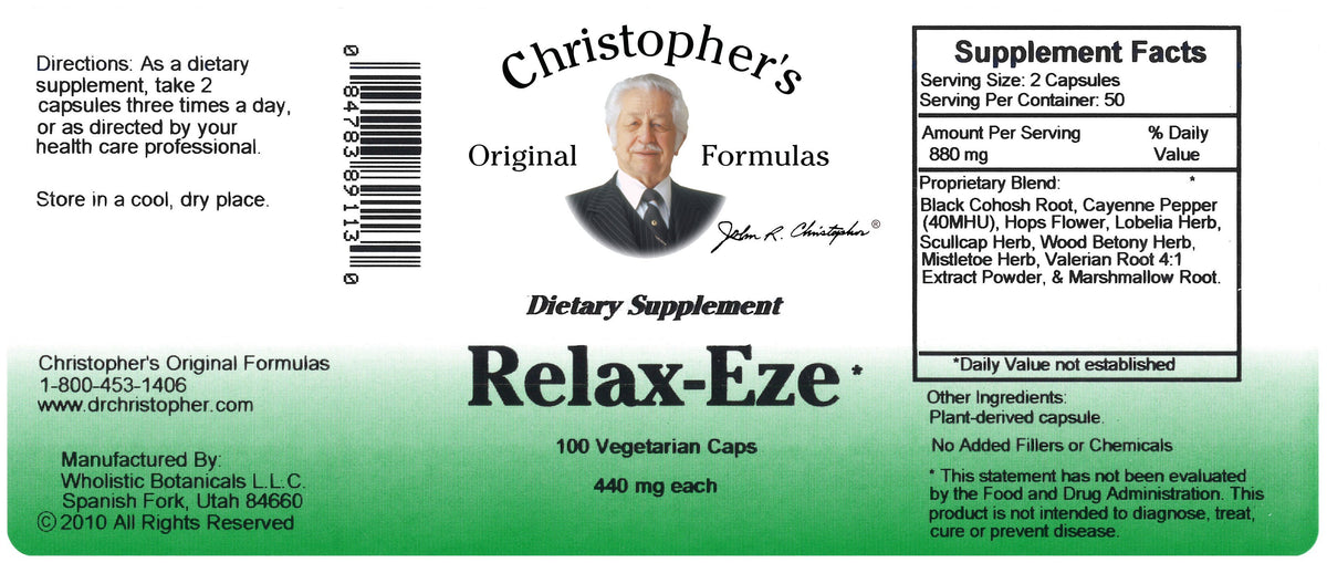 Relax-Eze Capsule | christophersoriginalformulas