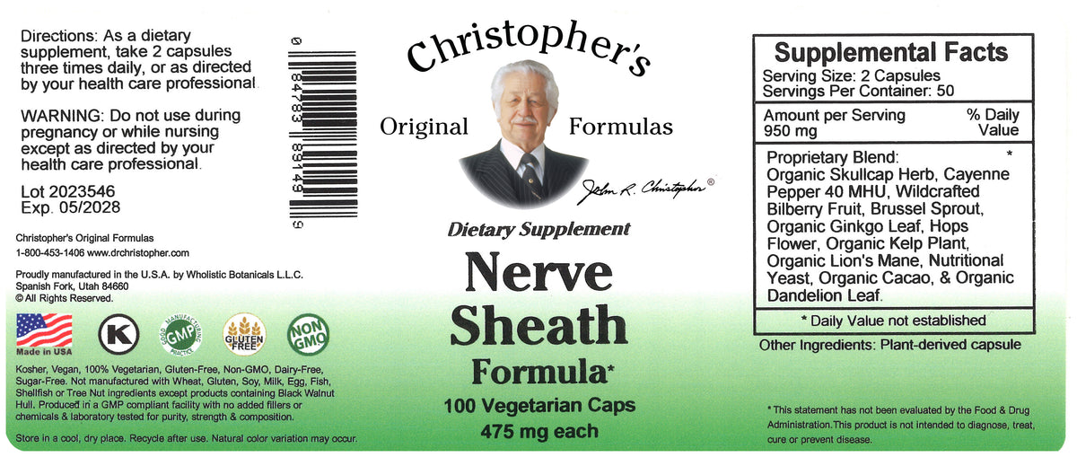 Nerve Sheath Formula Capsule | christophersoriginalformulas