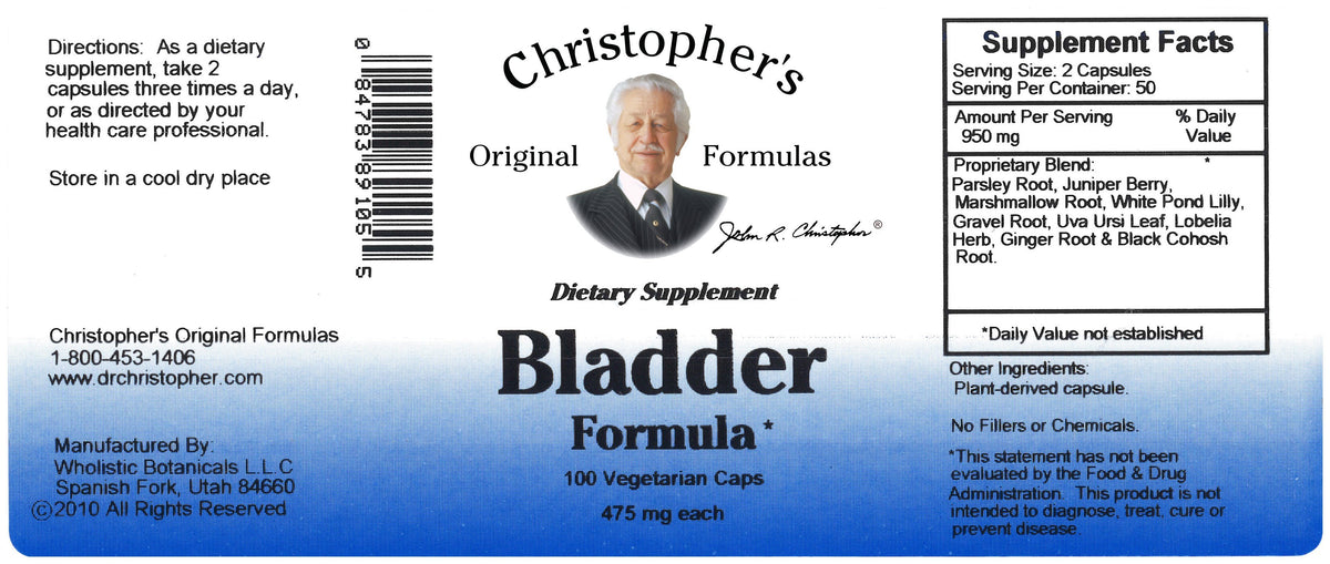 Bladder Formula Capsule | christophersoriginalformulas