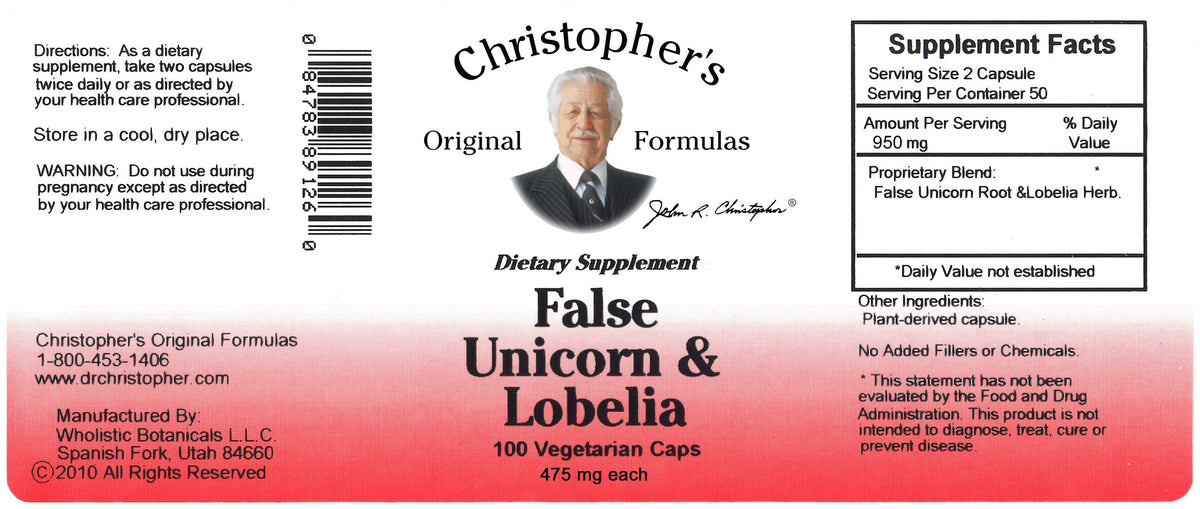 False Unicorn & Lobelia Capsule | christophersoriginalformulas