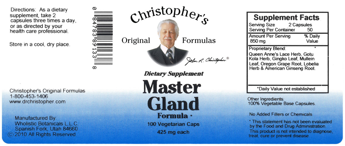 Master Gland Formula Capsule | christophersoriginalformulas