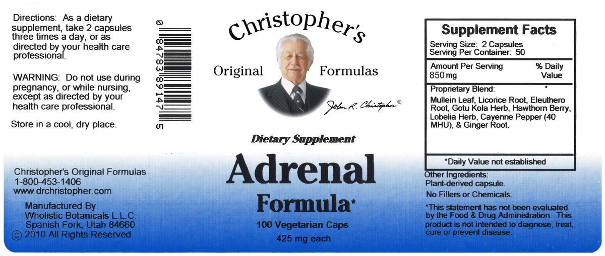 Adrenal Formula Capsule | christophersoriginalformulas