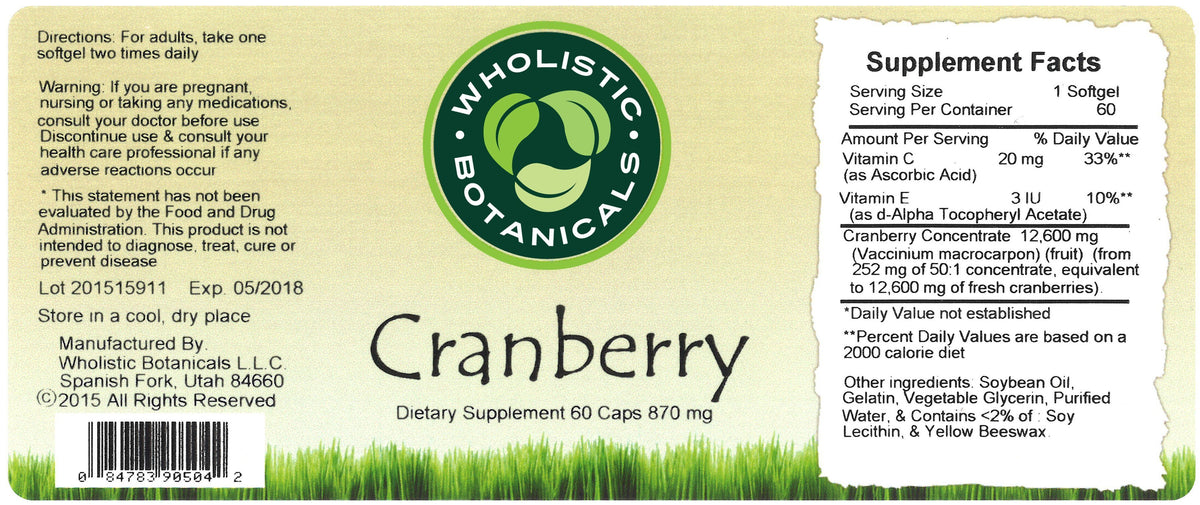 Cranberry Capsule | christophersoriginalformulas
